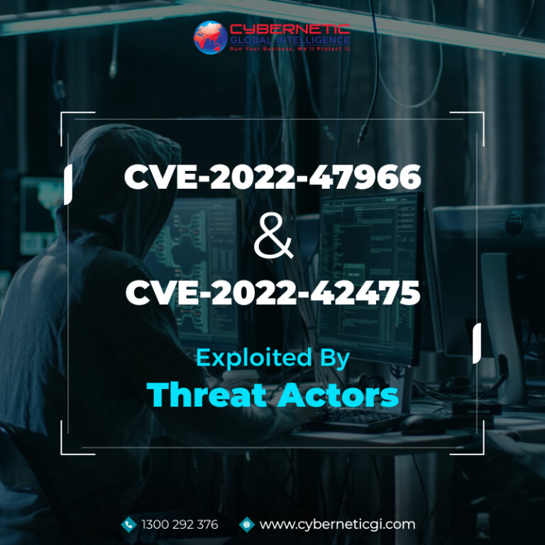 Threat Actors Exploit CVE-2022-47966 and CVE-2022-42475 Across Nations